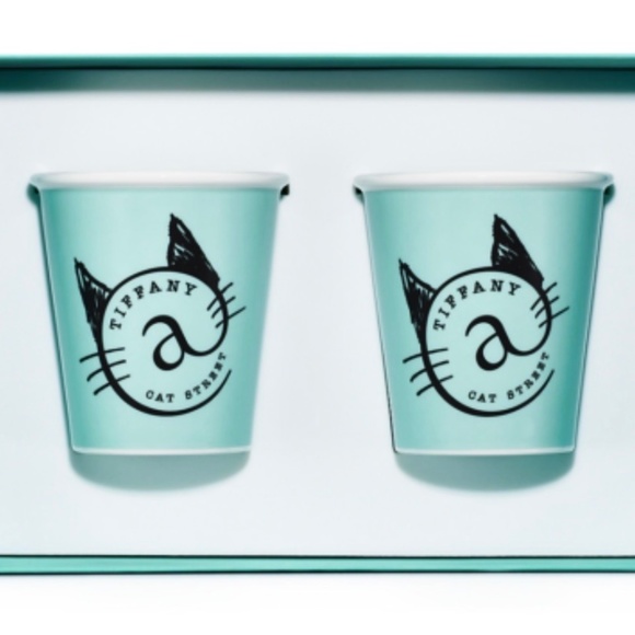 Tiffany & Co. | Dining | Tiffany Co Two Coffee Cups Cat Street Boxed ...
